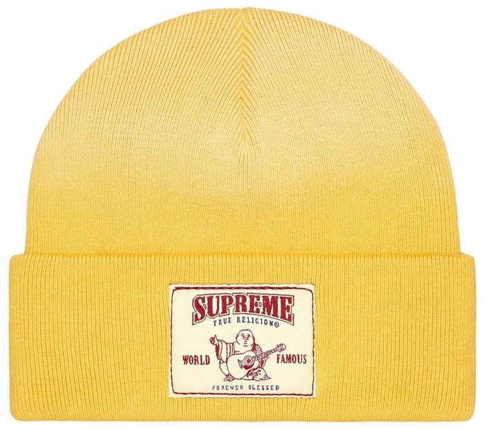 Buy Supreme x True Religion Beanie 'Yellow' - FW25BN31 YELLOW | GOAT