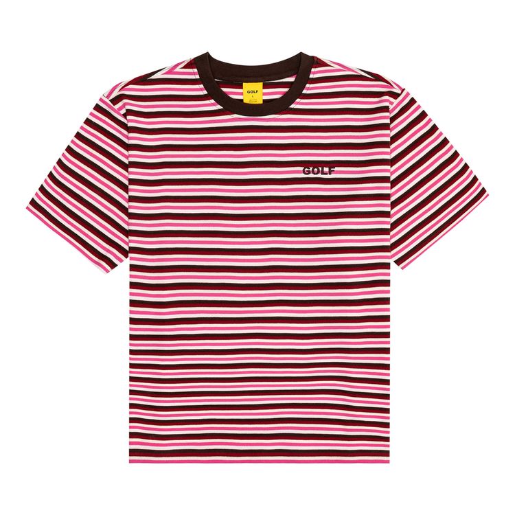 Buy GOLF WANG Striped Tee 'Red Multicolor' - FW25TS1011 RM | GOAT