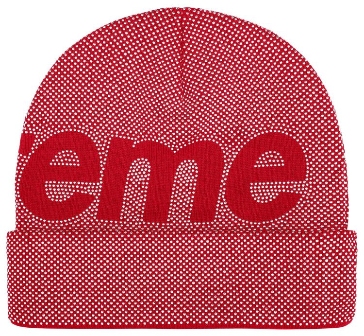 Buy Supreme Studded Knockout Big Logo Beanie 'Red' - FW25BN22 RED | GOAT AU