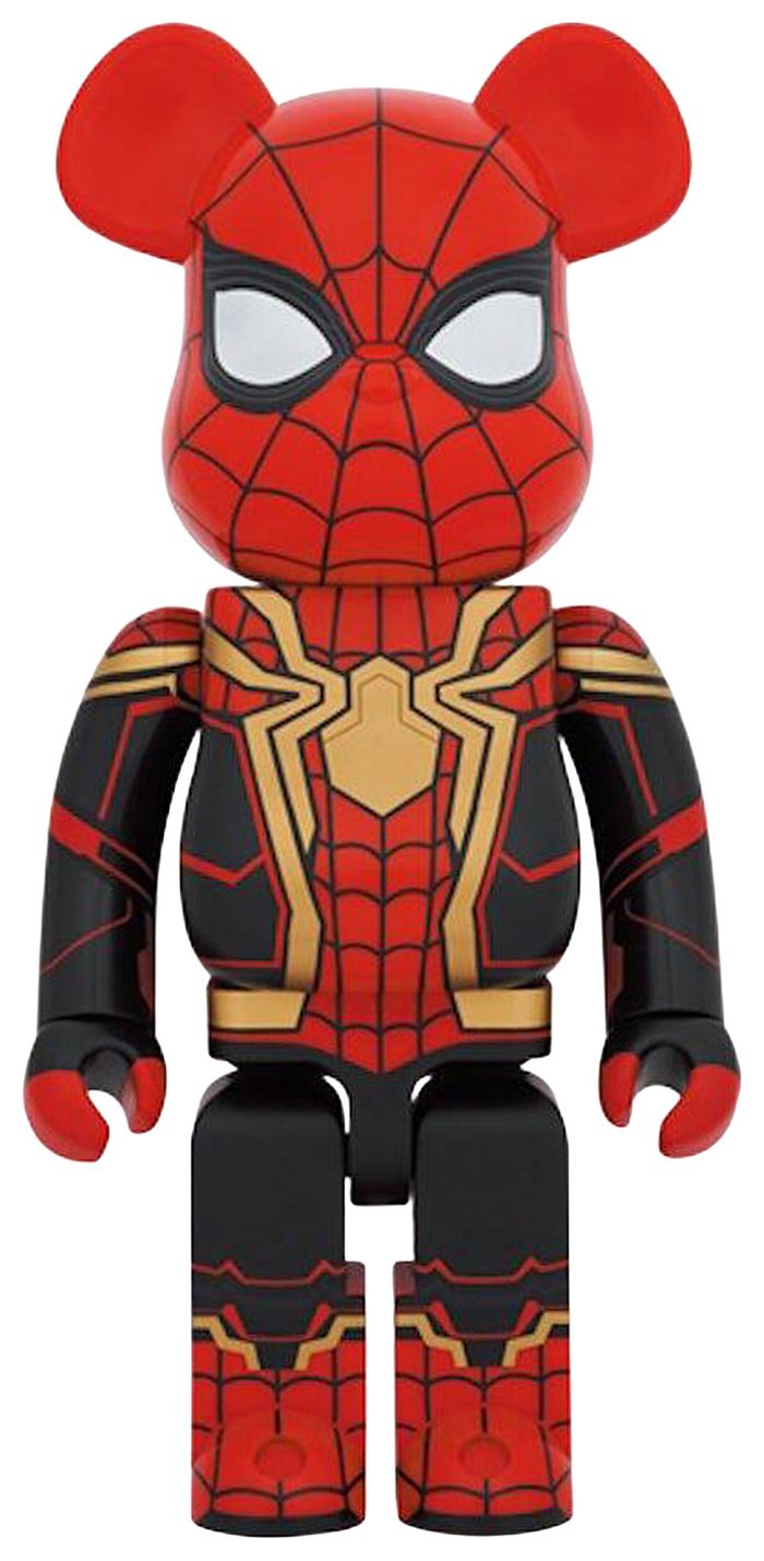 Buy BE@RBRICK x Marvel Spider-Man Integrated Suit 1000% 'Red/Navy/Gold ...