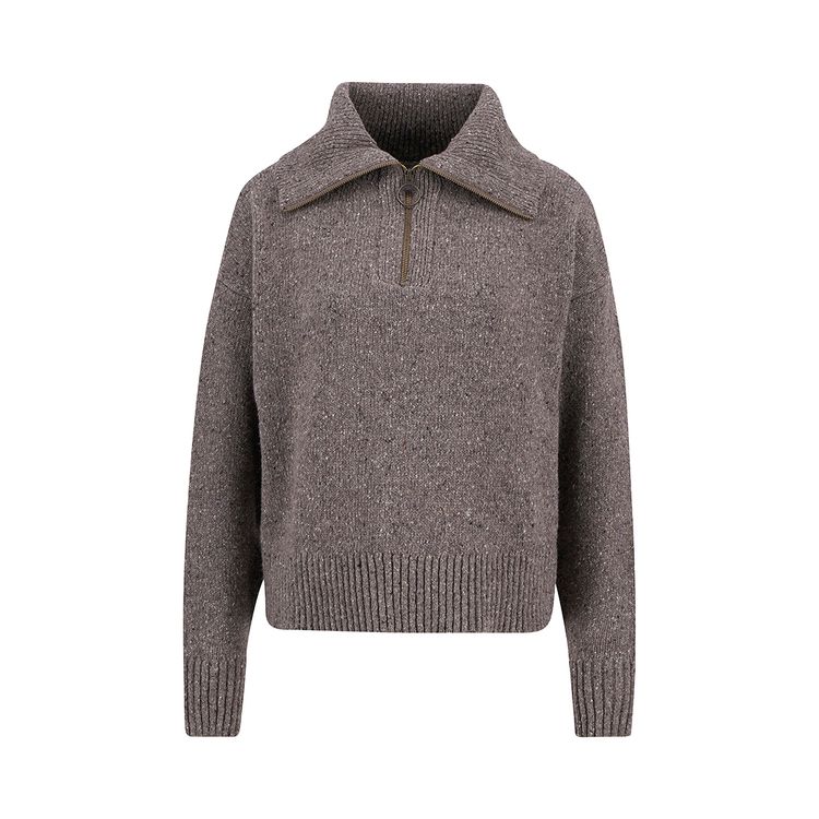Buy Barbour Lavensdale Half Zip Knitted Jumper 'Mink' - LKN1579 BR51 | GOAT