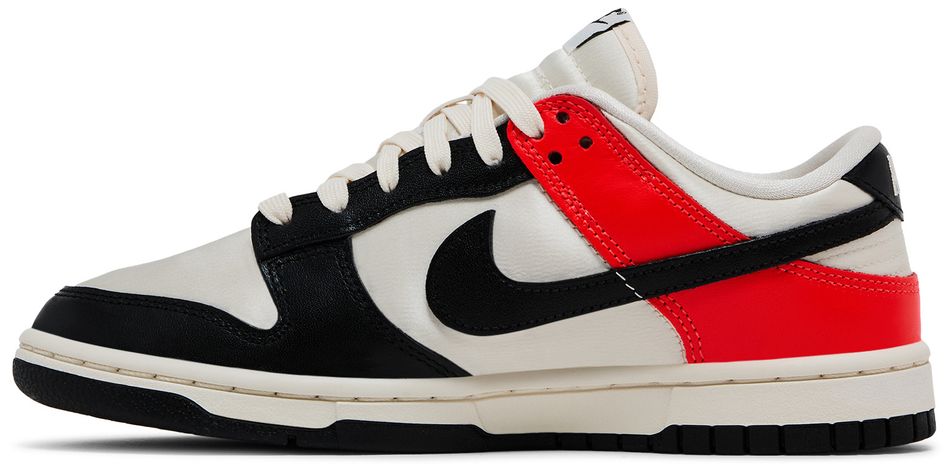 Buy Nike Wmns Dunk Low SE 'Black Toe Bright Crimson' - HQ3423 635 | GOAT