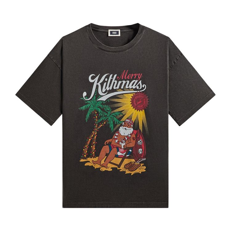 Buy Kith Kithmas Vacation Jones Vintage Tee 'Black' - KHM034414 001 | GOAT