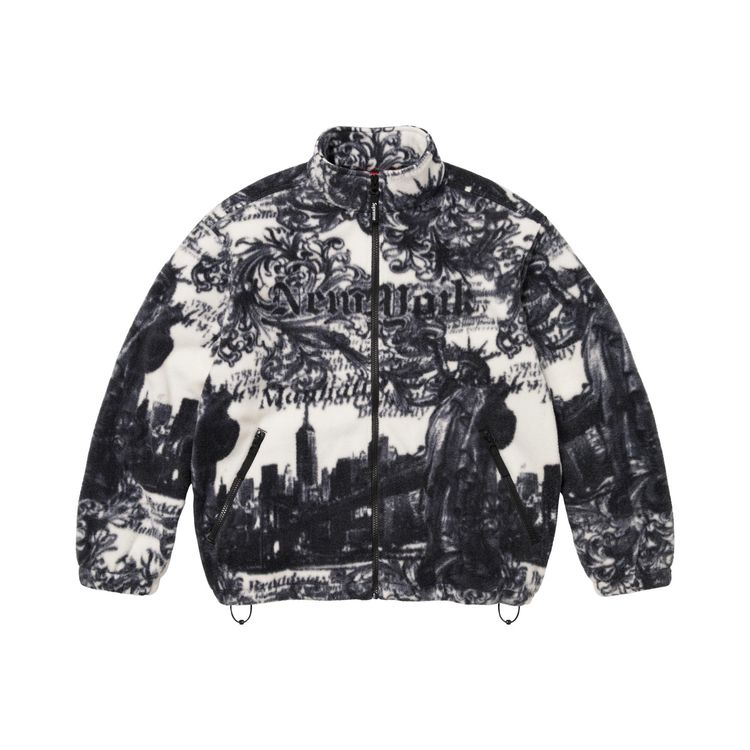 Buy Supreme New York Fleece Jacket 'White' - FW25J110 WHITE | GOAT