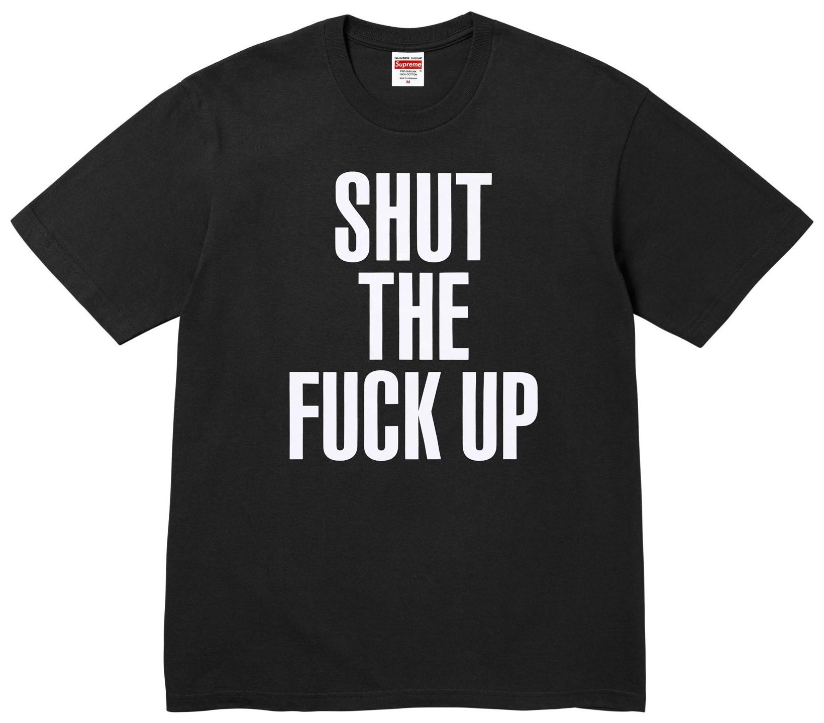 Buy Supreme x Number (N)Ine Shut Up Tee 'Black' - FW25T8 BLACK | GOAT