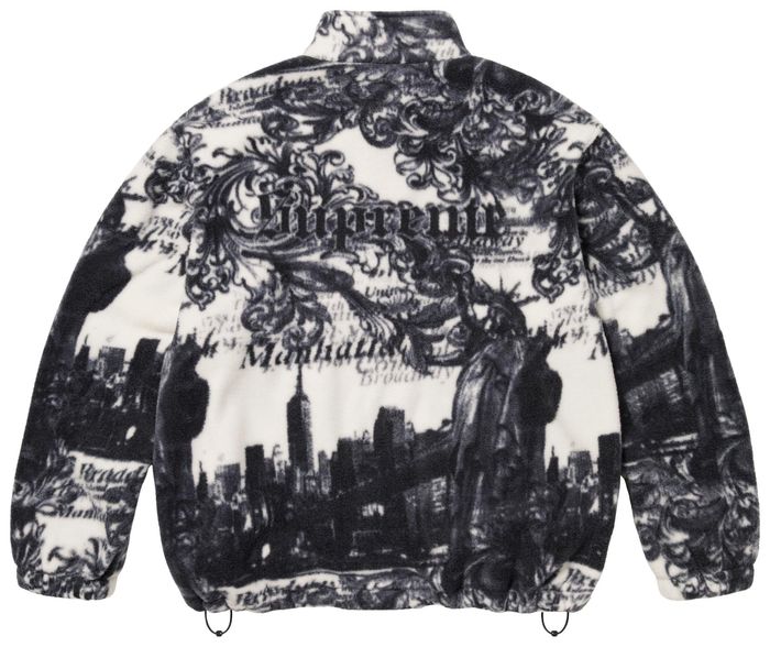 Buy Supreme New York Fleece Jacket 'White' - FW25J110 WHITE | GOAT