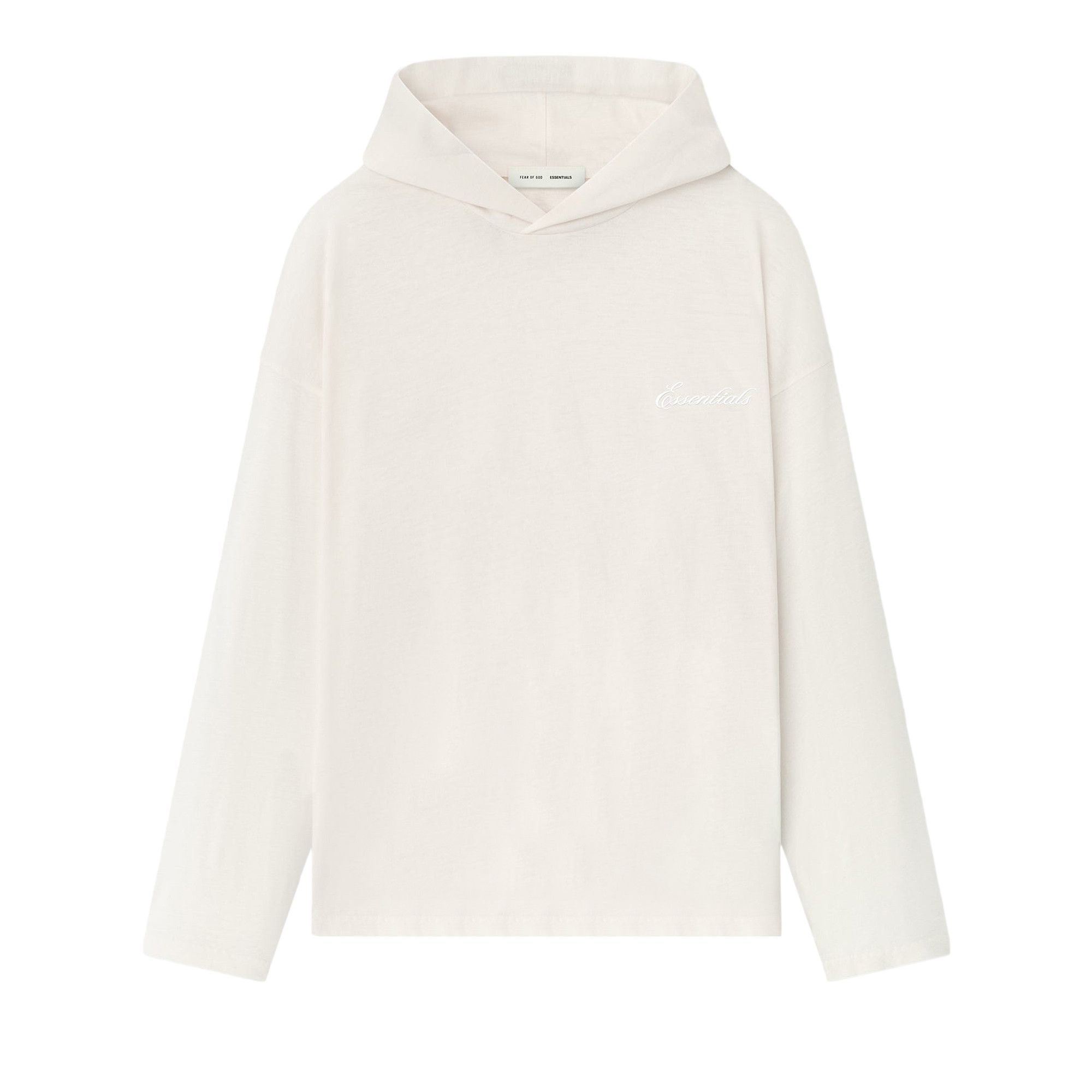 Buy Fear of God Essentials Embroidered Classic Hooded Long-Sleeve ...