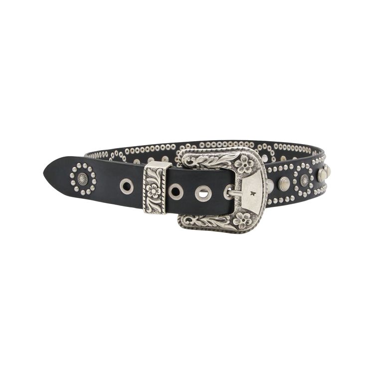 Buy Golden Goose Lace Washed Leather Belt 'Black ...