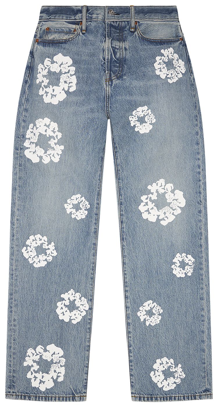 Buy Denim Tears Baggy Cotton Wreath Denim Pant 'Light Wash' - 05650 ...