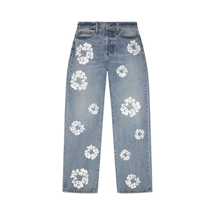 Buy Denim Tears Baggy Cotton Wreath Denim Pant 'Light Wash' - 05650 ...