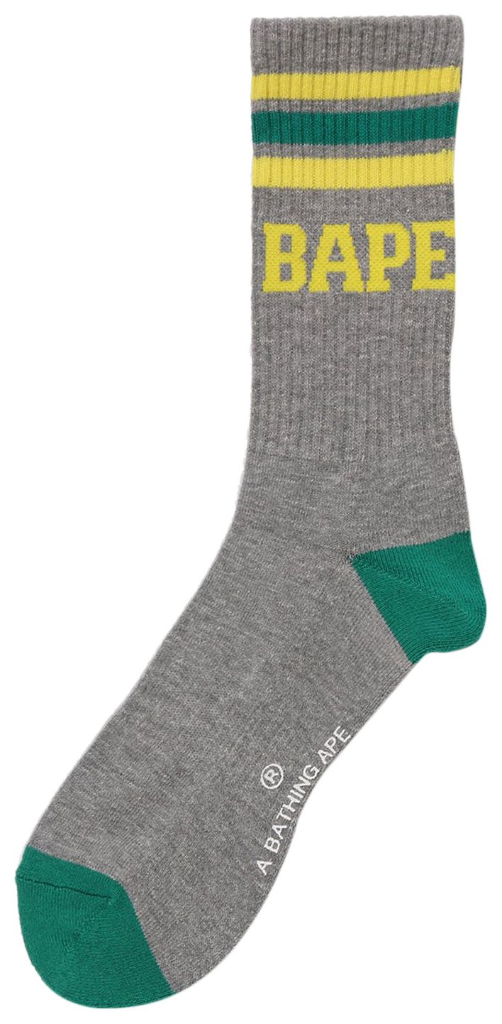 Buy BAPE Stripe Socks 'Grey' - 1L80 184 002 GREY | GOAT
