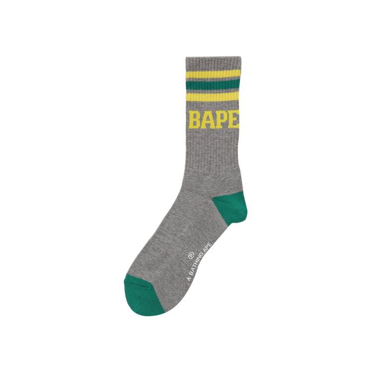 Buy BAPE Stripe Socks 'Grey' - 1L80 184 002 GREY | GOAT