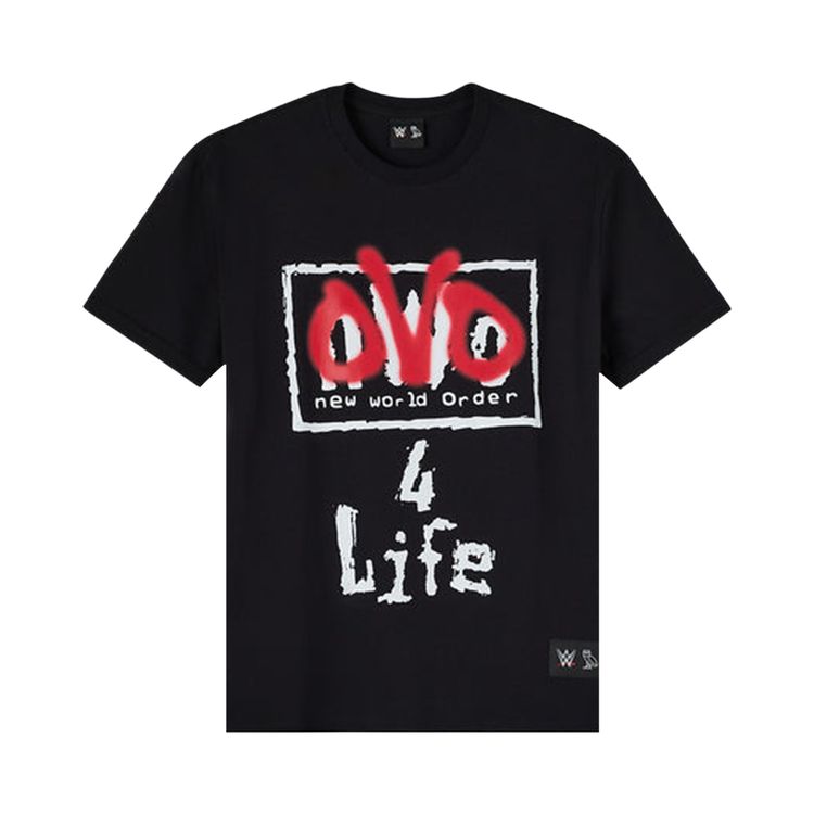 Buy OVO x WWE OVO 4 Life Tee 'Black' - 06565 1002504OXWO4L BLAC | GOAT