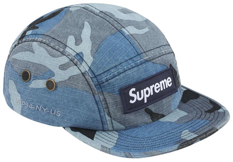 Buy Supreme Military Camp Cap 'Blue Camo' - FW25H40 BLUE CAMO | GOAT