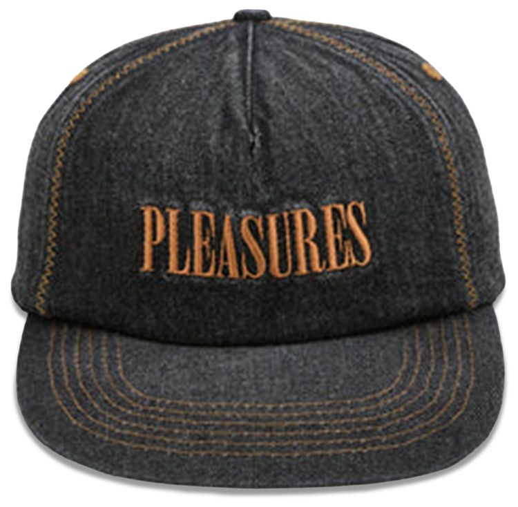 Buy Pleasures Zig Zag Denim Cap 'Black' - P25W086 BLAC | GOAT