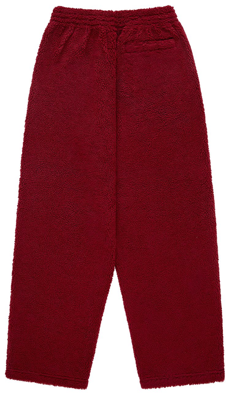 Buy Sp5der Teddy Fleece Pant 'Cardinal' - PA013FW25CAR | GOAT