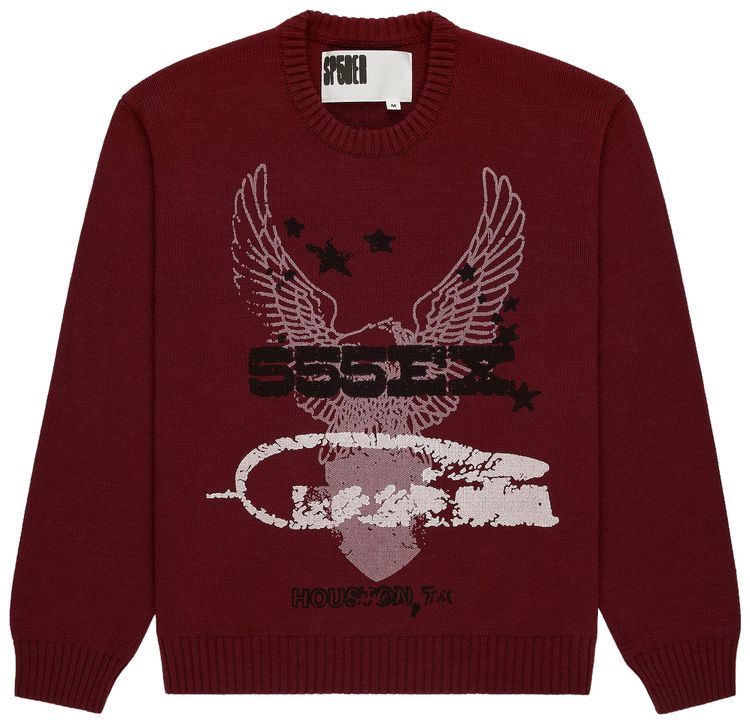 Buy Sp5der 555ex Knit Sweater 'Cardinal' - SW004FW25CAR | GOAT