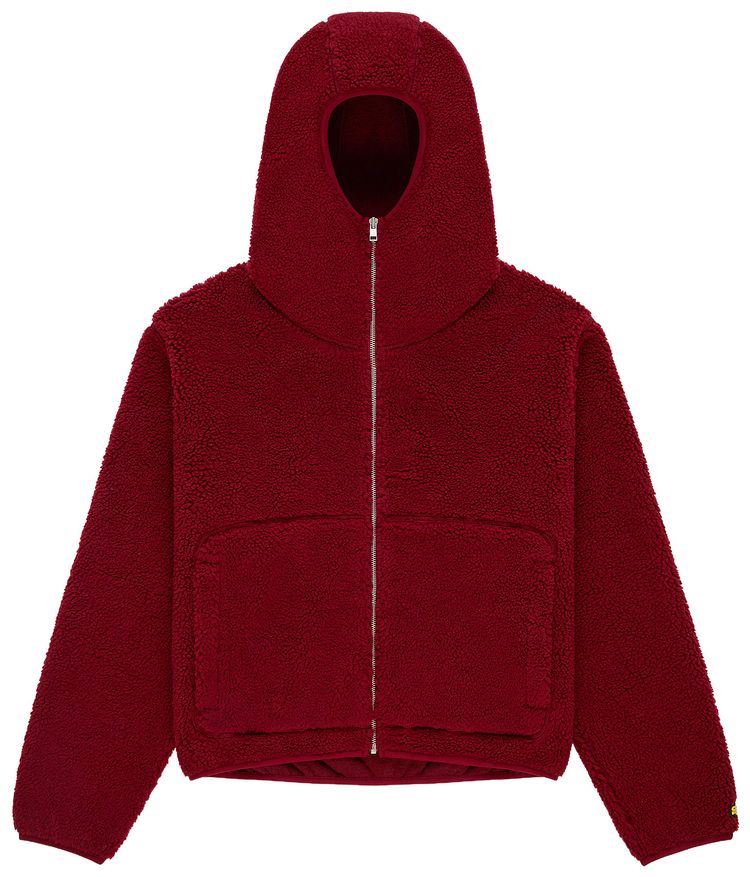 Buy Sp5der Teddy Fleece Zip Up 'Cardinal' - JA012FW25CAR | GOAT