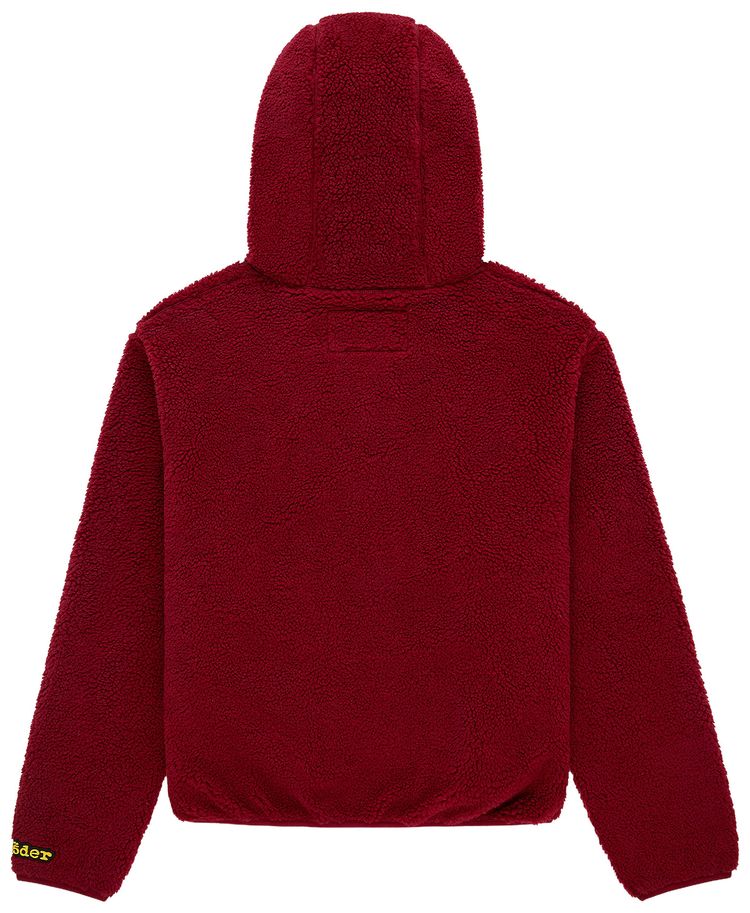 Buy Sp5der Teddy Fleece Zip Up 'Cardinal' - JA012FW25CAR | GOAT