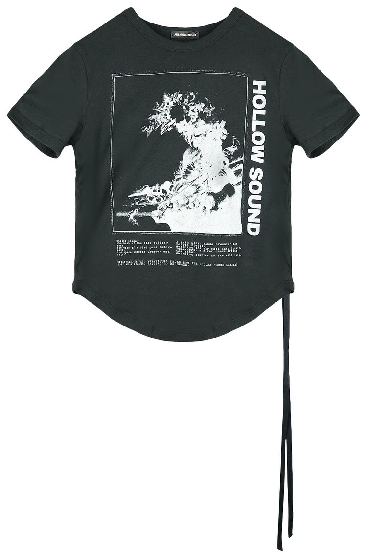 Buy Ann Demeulemeester Hollow Sound Print Floor Micro T-Shirt 'Black ...