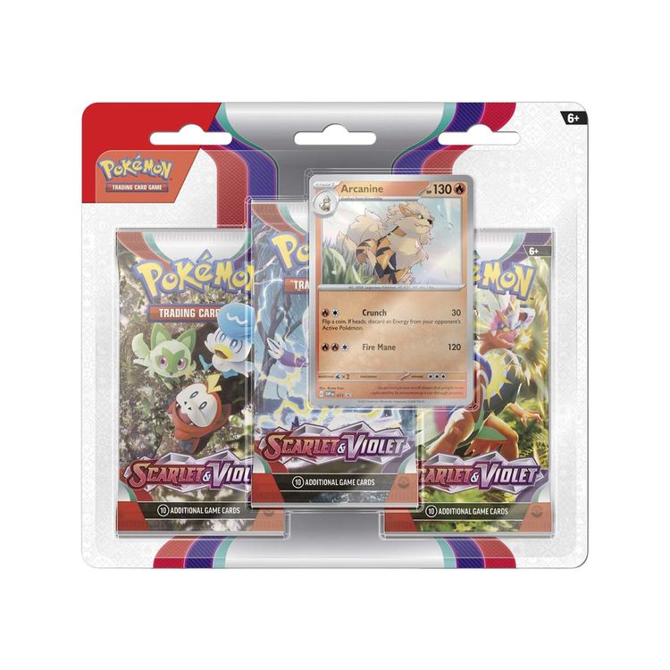 Buy Pokémon Scarlet & Violet 3 Booster Packs & Arcanine Promo Card ...