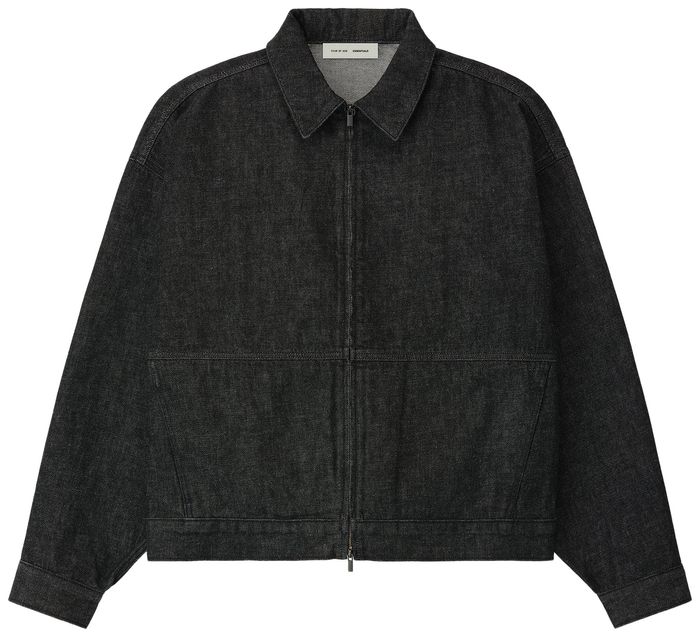 Buy Fear of God Essentials Denim Work Jacket 'Vintage Black ...