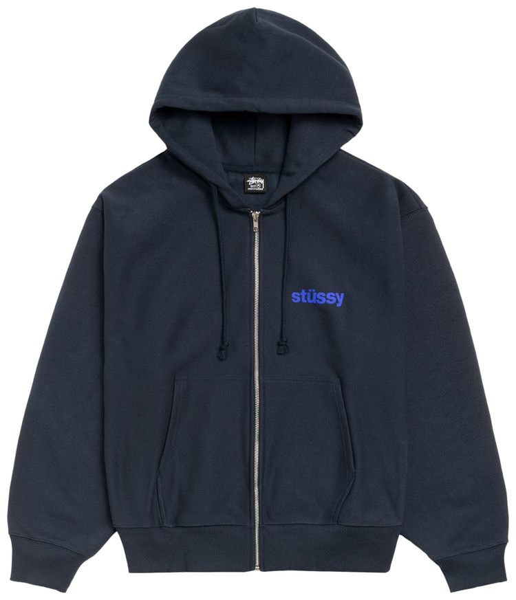 Buy Stussy Built Tough Zip Hoodie 'Navy' - 1975172 NAVY | GOAT