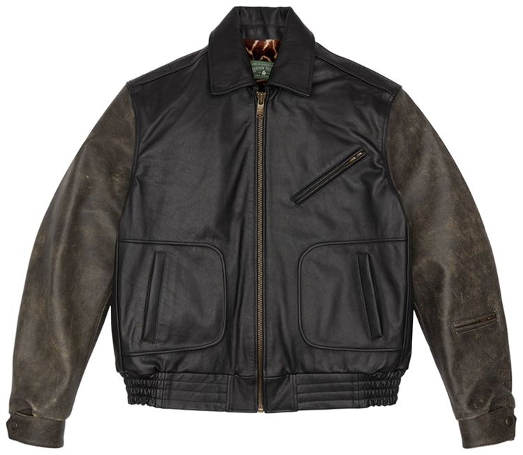 Buy Denim Tears Leather Moto Jacket 'Multicolor' - FW25OAL12122143 | GOAT