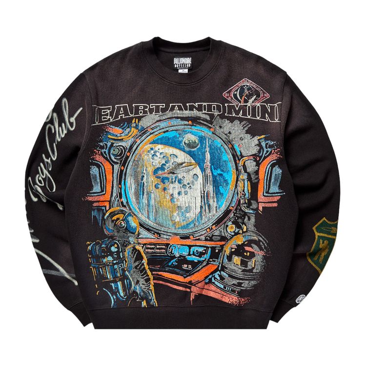 Buy Billionaire Boys Club Explore Crewneck 'Black' - 851 9312 BLAC | GOAT