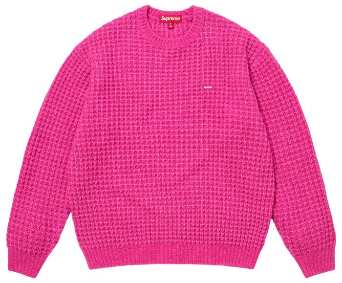 Buy Supreme Small Box Waffle Sweater 'Pink' - FW25SK21 PINK | GOAT