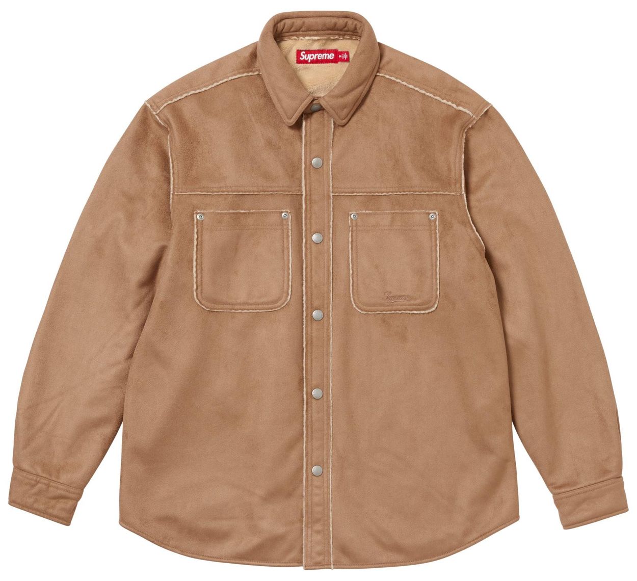 Buy Supreme Faux Suede Snap Shirt 'Tan' - FW25S16 TAN | GOAT