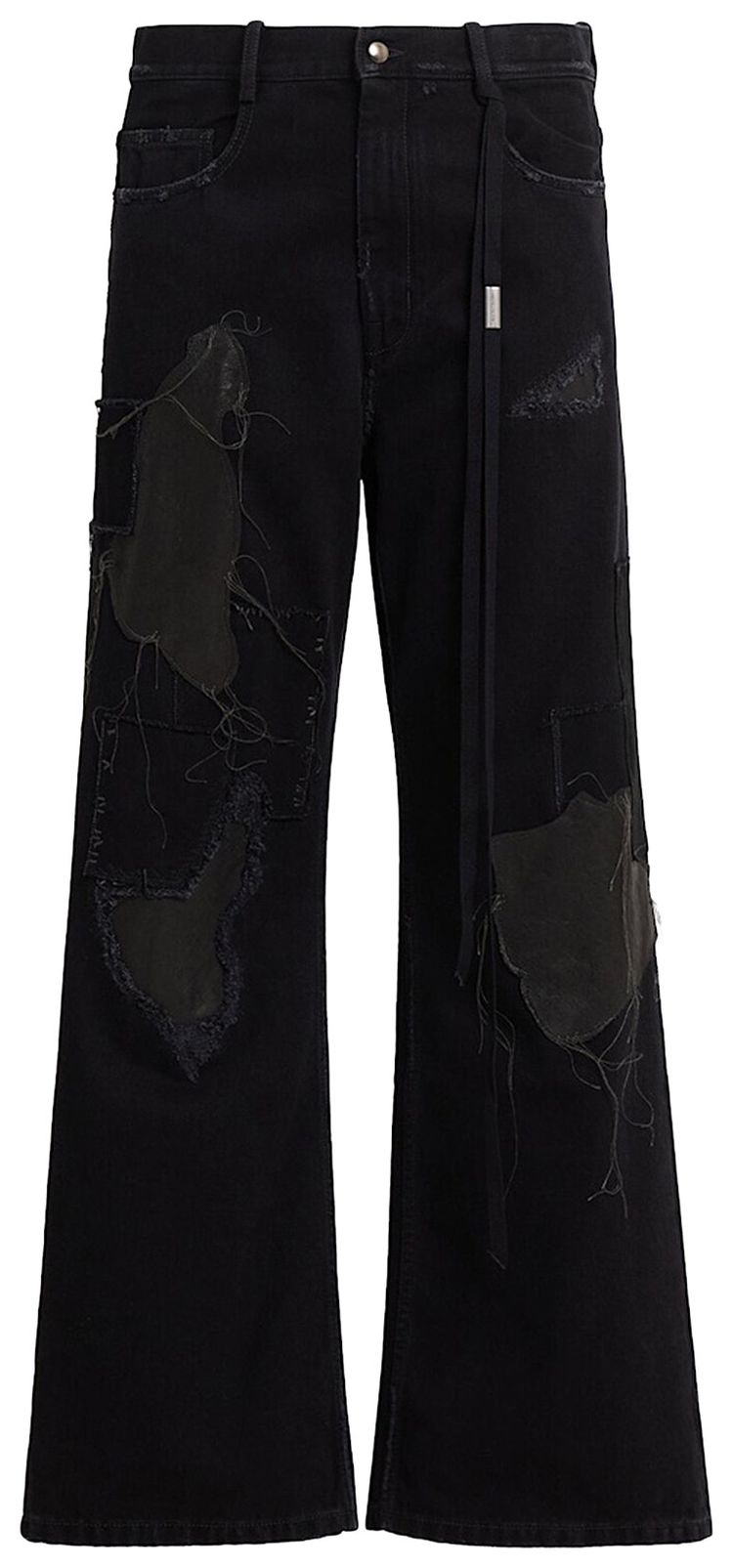 Buy Ann Demeulemeester Genoveva 5 Pocket Bootcut Trousers 'Faded Black ...