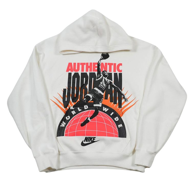 Buy Air Jordan Authentic Jordan Graphic Hoodie 'Sail/Infrared 23 ...