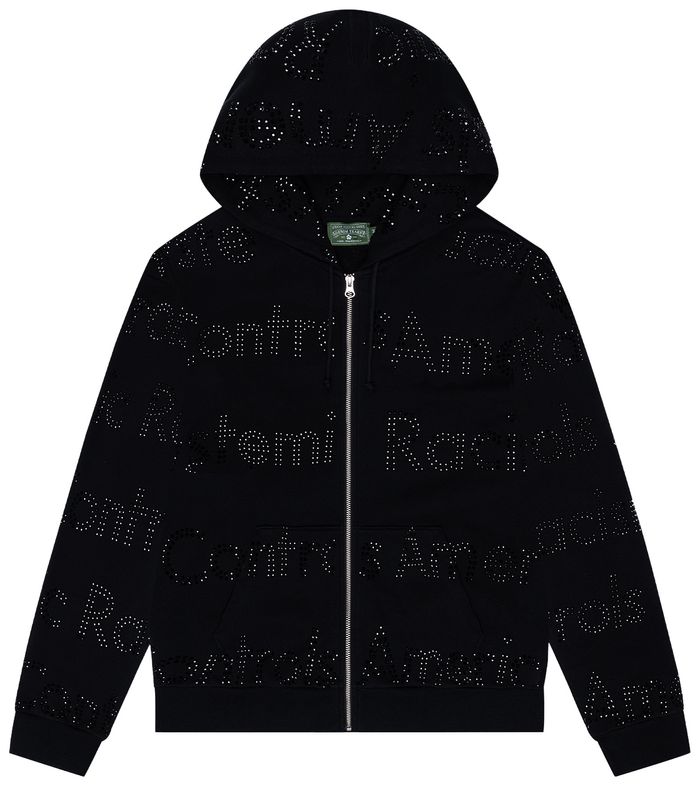 Buy Denim Tears Systemic Racism Controls America Zip Hoodie 'Black ...