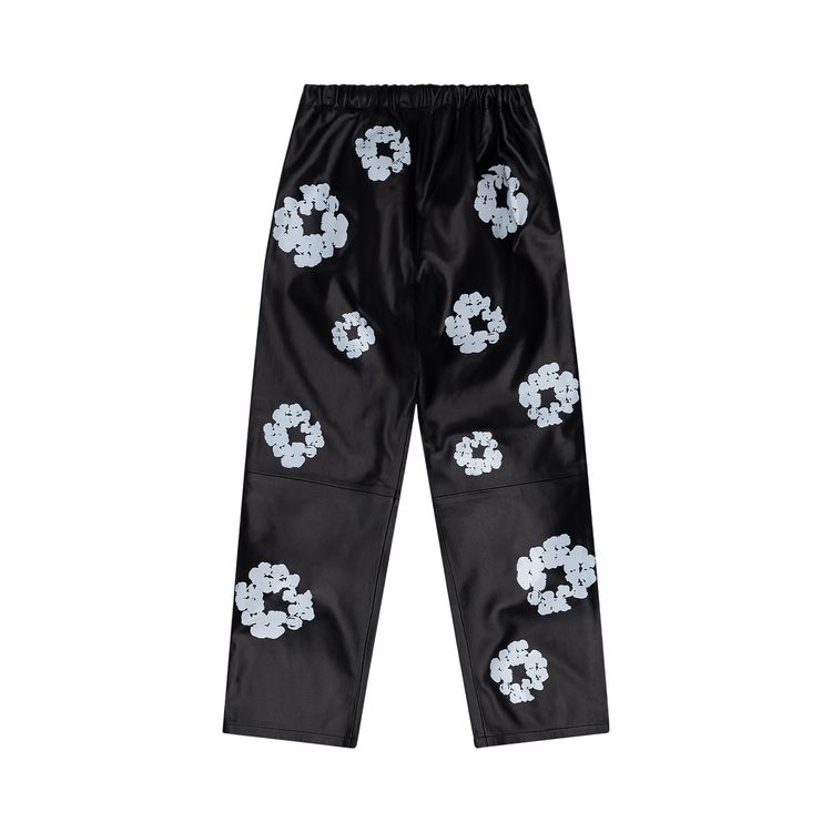 Buy Denim Tears Leather Cotton Wreath Sweatpants 'Black ...