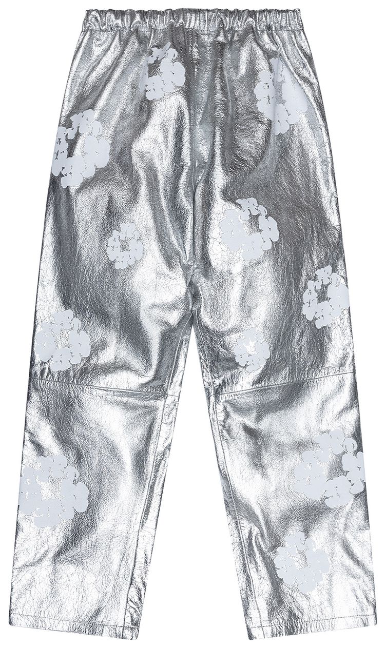 Buy Denim Tears Leather Cotton Wreath Sweatpants 'Silver ...