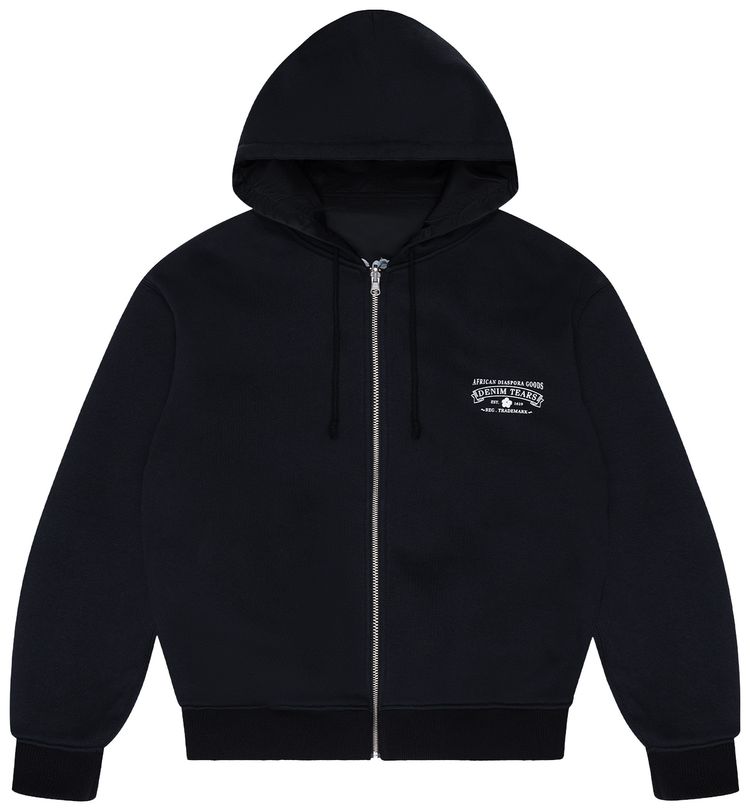 Buy Denim Tears Crown Of Cotton & Madonna Reversible Zip Hoodie Black ...