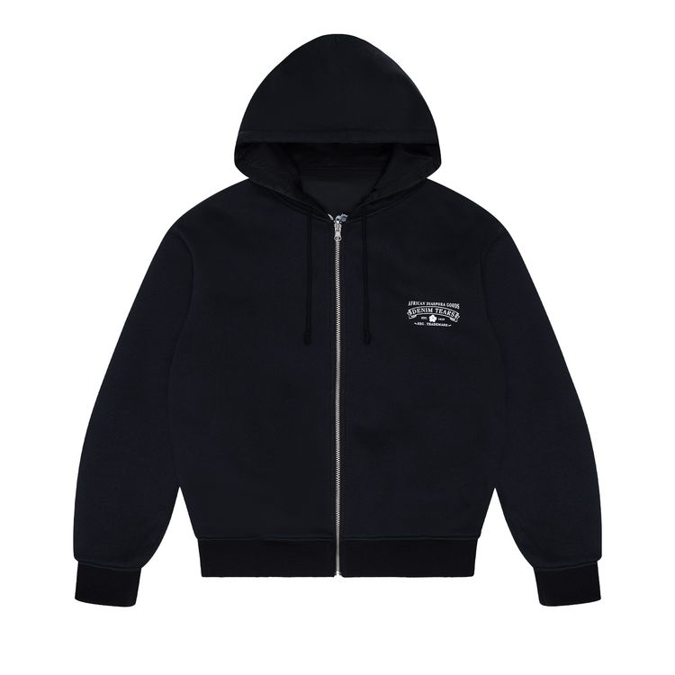 Buy Denim Tears Crown Of Cotton & Madonna Reversible Zip Hoodie Black ...