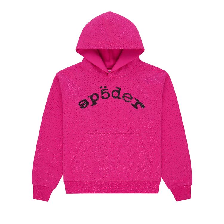 Buy Sp5der Webstone Aop Rhinestone Hoodie 'Pink' - ST025FW25PNK | GOAT