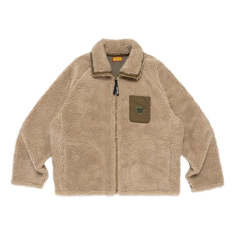 Buy Human Made Fleece Jacket 'Beige' - HM30JK025 BEIG | GOAT