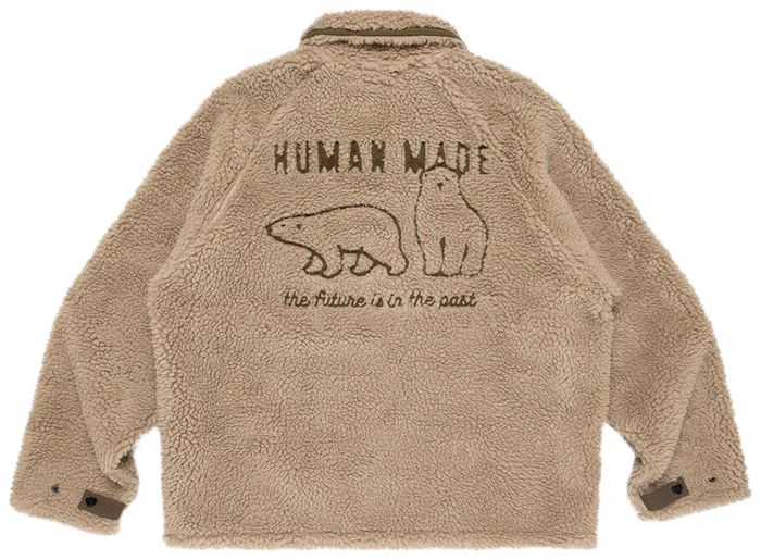 Buy Human Made Fleece Jacket 'Beige' - HM30JK025 BEIG | GOAT