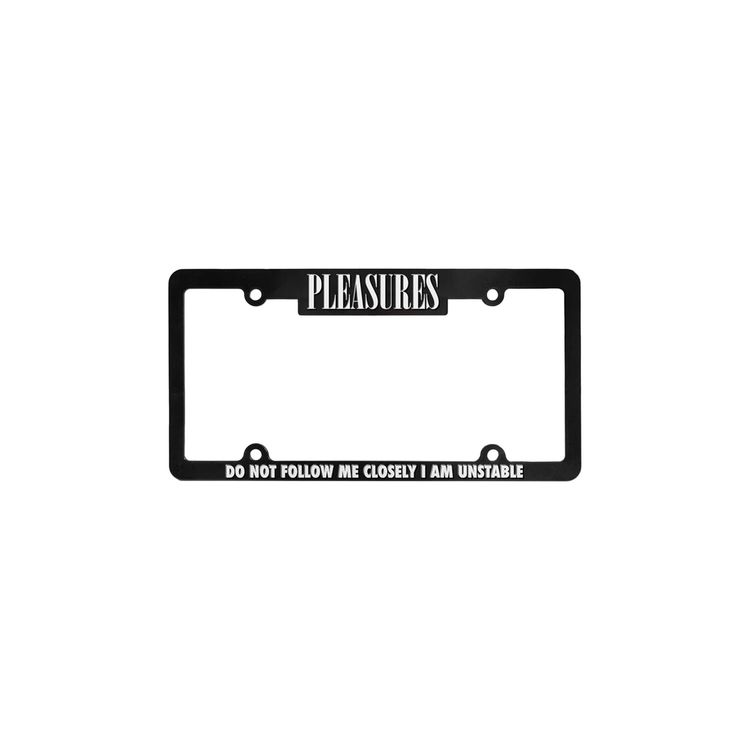 Buy Pleasures Follow License Plate Cover 'Black' - P25W100 BLAC | GOAT