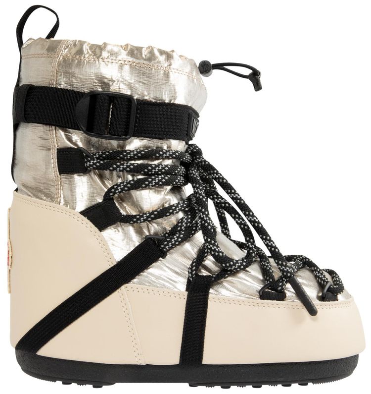 Buy Moncler x Moon Boot Wmns Icon Low Gaiter Snow Boot 'Cream Black ...