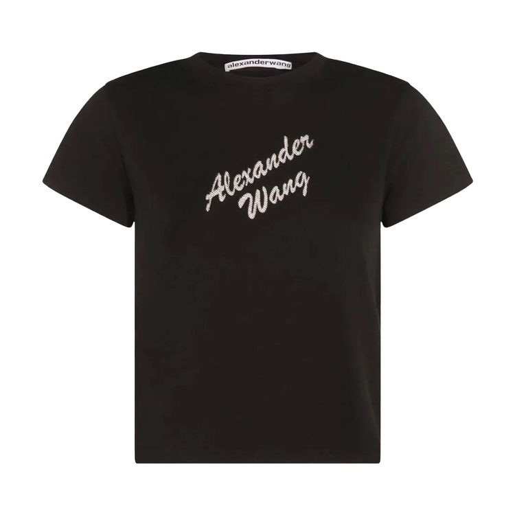 Buy Alexander Wang Shrunken Tee W/Hotfix Logo 'Black' - 1CC3251134 001 ...