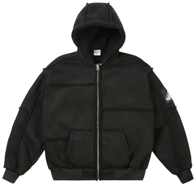Buy Palace Patch Me Up Shearling Jacket 'Black' - P30JK045 | GOAT