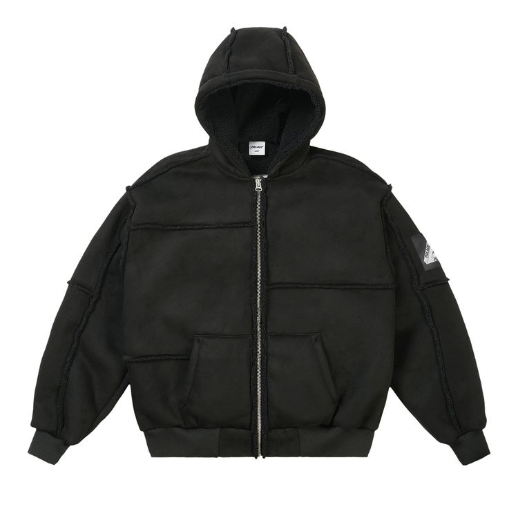 Buy Palace Patch Me Up Shearling Jacket 'Black' - P30JK045 | GOAT