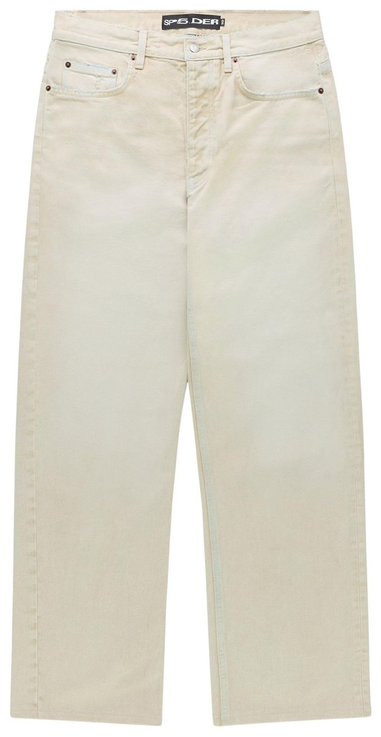 Buy Sp5der Oxy Jean 'Cream' - PA009SS26CRM | GOAT