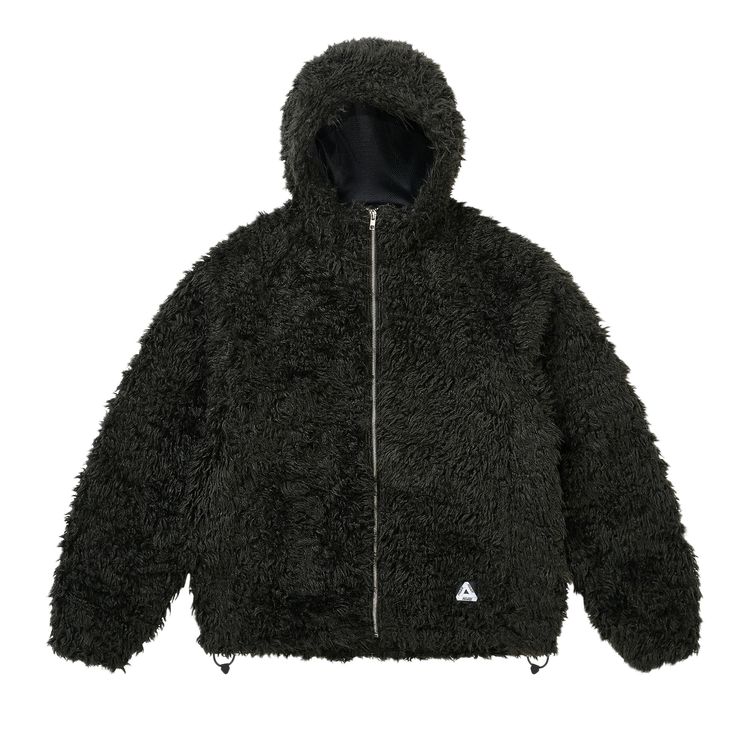 Buy Palace Furry Fleece Jacket 'Black' - P30JK027 | GOAT