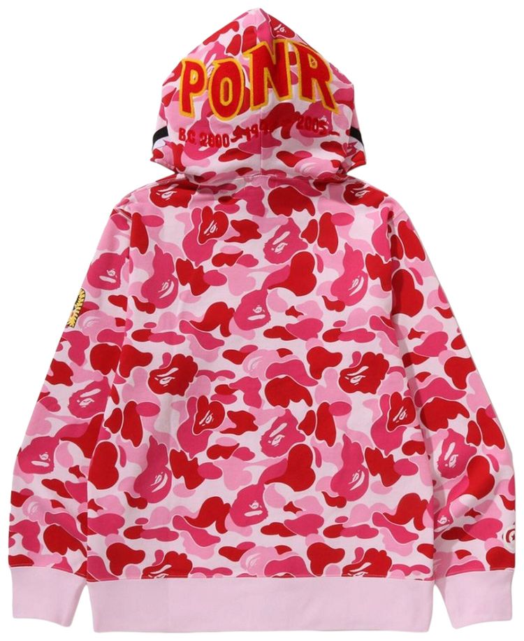 Buy BAPE ABC Camo 2nd Shark Full Zip Hoodie 'Pink' - 1M30115008 PINK | GOAT