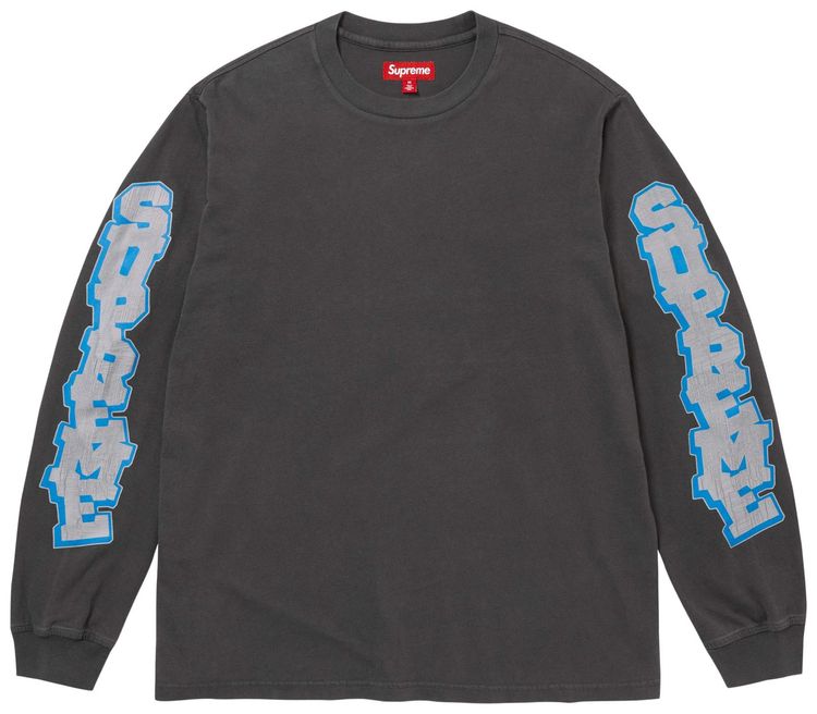 Buy Supreme Cracked Sleeve Long-Sleeve Top 'Washed Black' - SS26KN14 ...